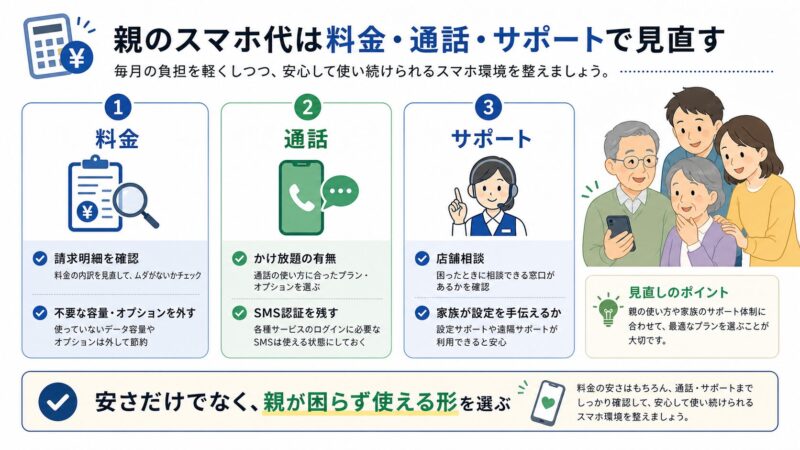 親のスマホ代を格安SIMで見直す方法｜月2,000円台を目指す手順と注意点 | 大容量格安SIMブログ